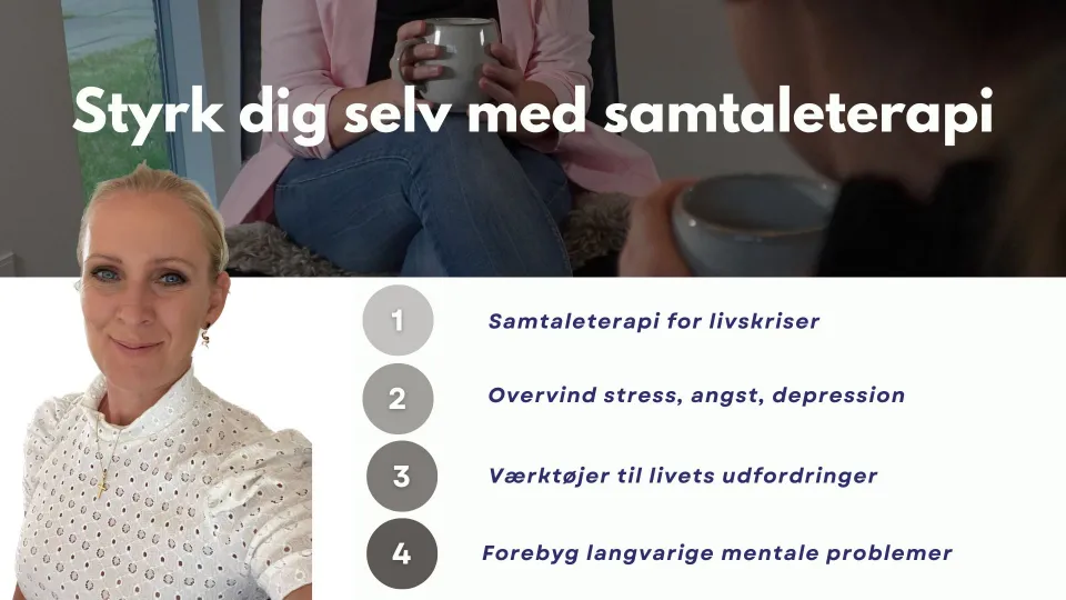 Samtaleterapi: for livskriser, stress, angst, og depression